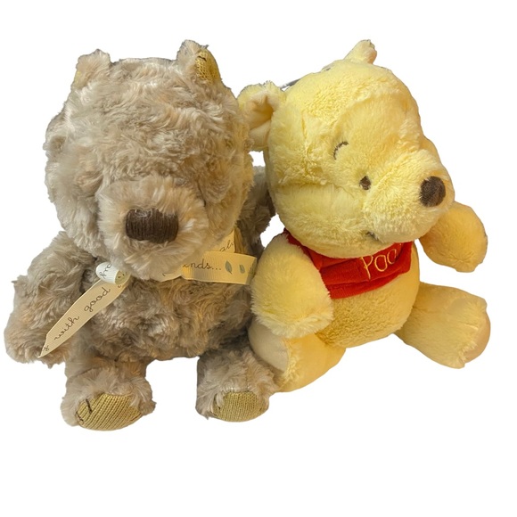 Disney | Toys | Disney Classic Pooh Beige Bow Crinkle Rattle Winnie The ...